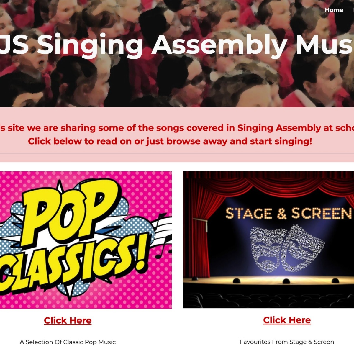 Rosehill Junior School - Singing Assembly Website